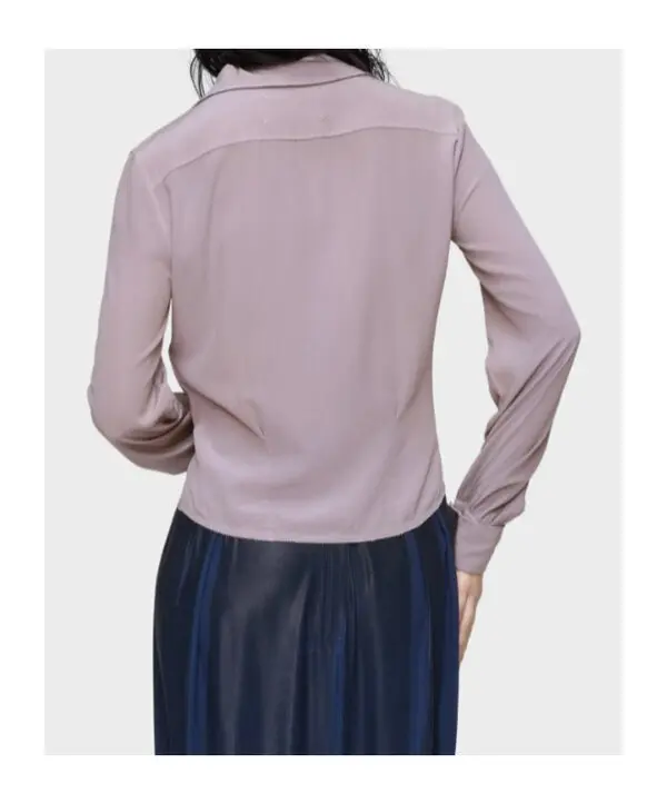 MAISON MARGIELA Long-sleeved Silk Crepe De Chine Shirt - Pink
