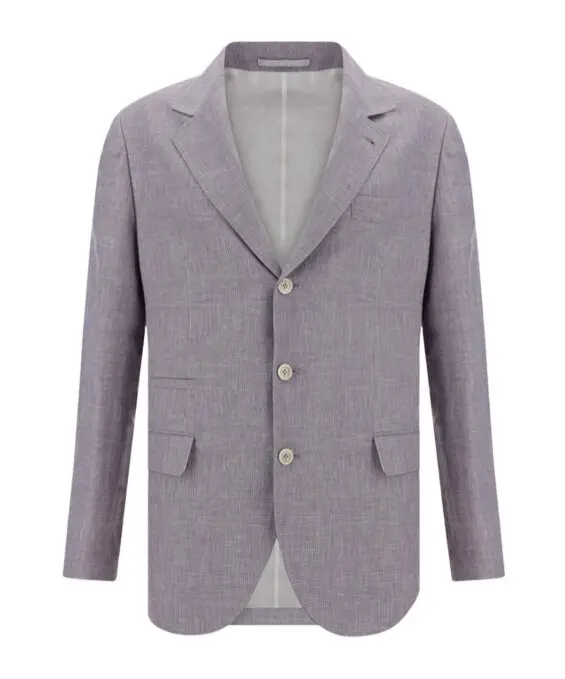 Brunello Cucinelli Single-breasted Blazer - Gray