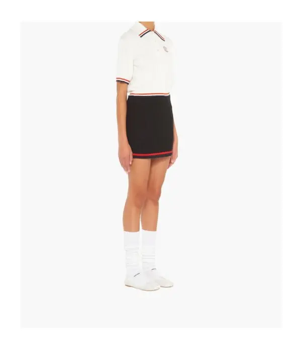 Miu Miu Tweed Mini Skirt With Stripe Detail