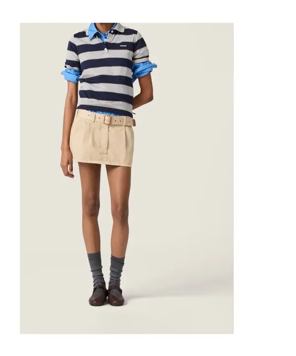 Miu Miu Belted Mini Skirt