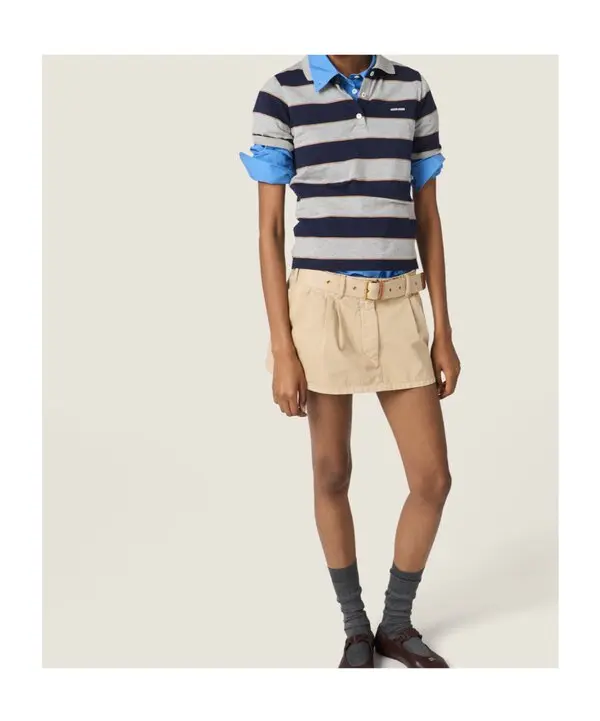 Miu Miu Belted Mini Skirt