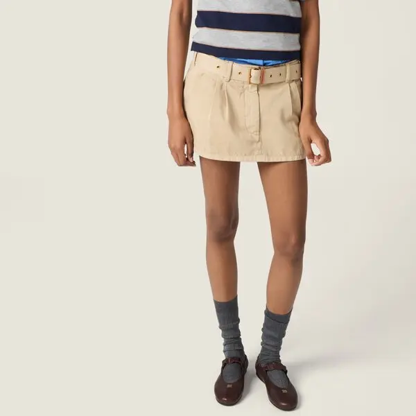 Miu Miu Belted Mini Skirt