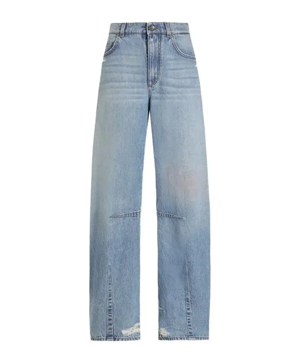 Dolce & Gabbana Paneled Distressed Jeans - Blue