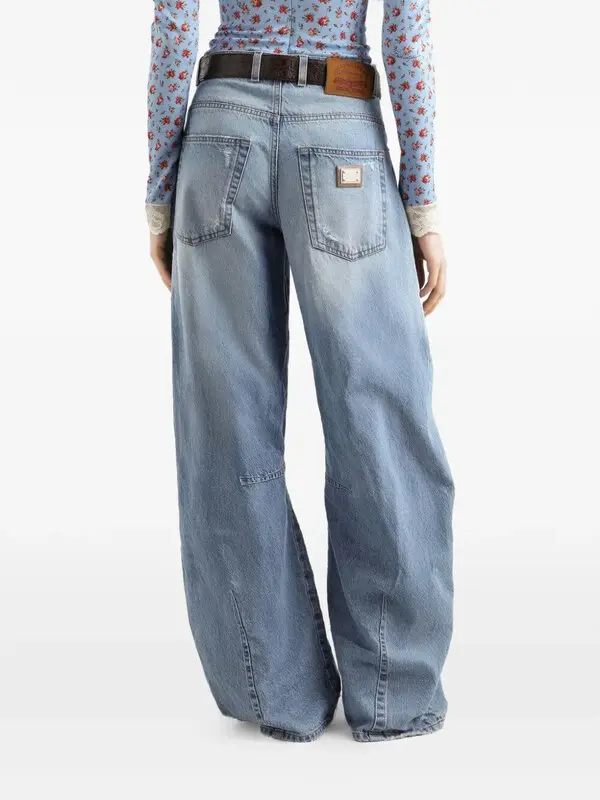 Dolce & Gabbana Paneled Distressed Jeans