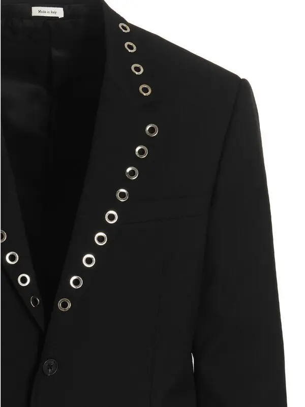 Alexander McQueen Eyelets Single-breasted Jacket