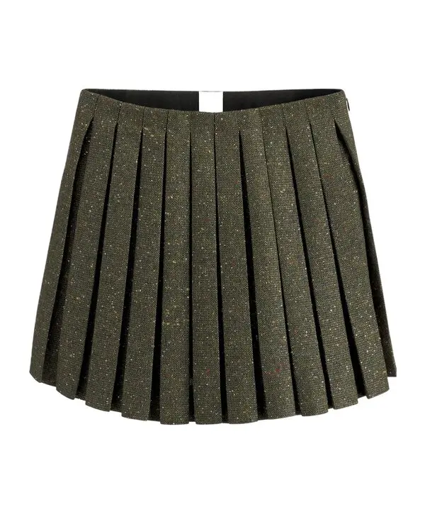 Dior Pleated Mini Skirt - Green