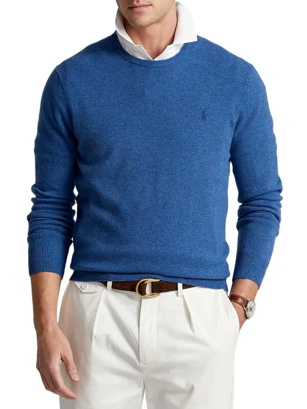 Polo Ralph Lauren Round Neck Long Sleeve Sweater - Blue
