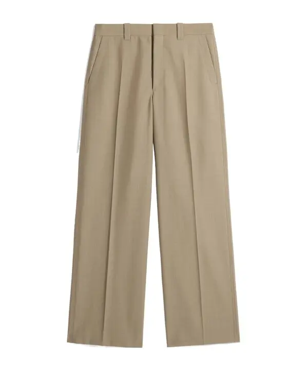 LEMAIRE Tailored Straight-leg Pants - Hay Green