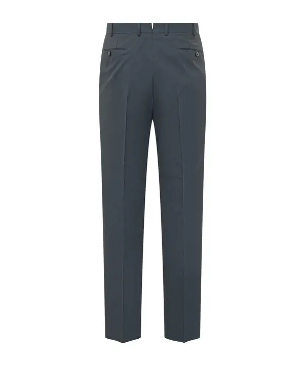 Zegna Pleated Regular-fit Trousers - Black