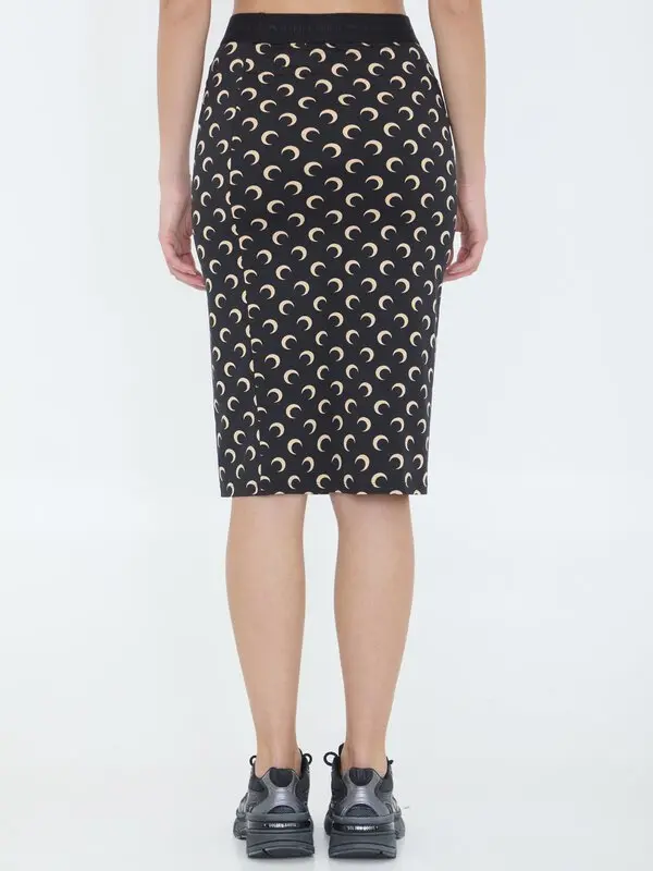 MARINE SERRE Moon Print Knee-length Skirt