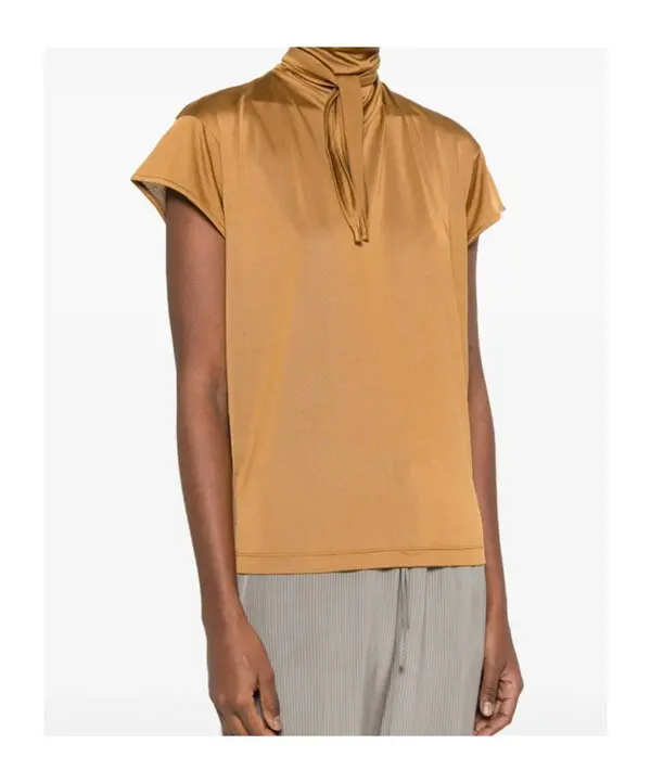 LEMAIRE Short-sleeved Top With Tie Detail