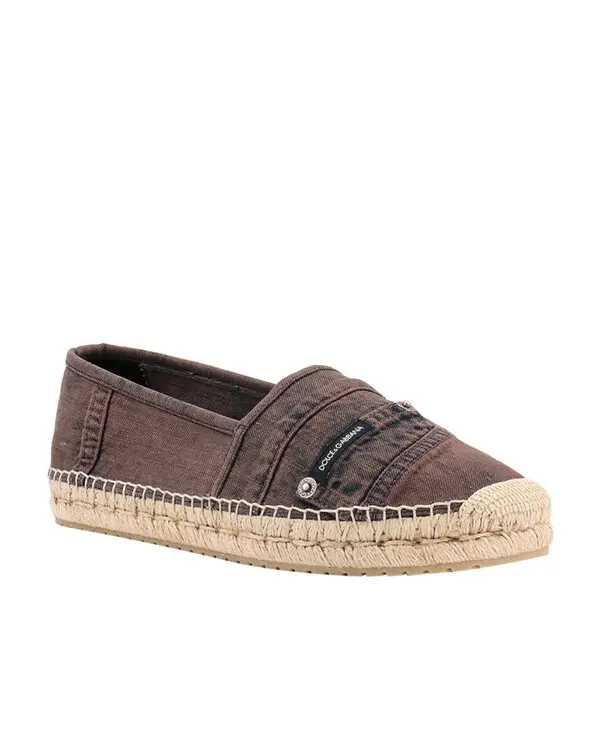 Dolce & Gabbana Logo Patch Denim Espadrilles