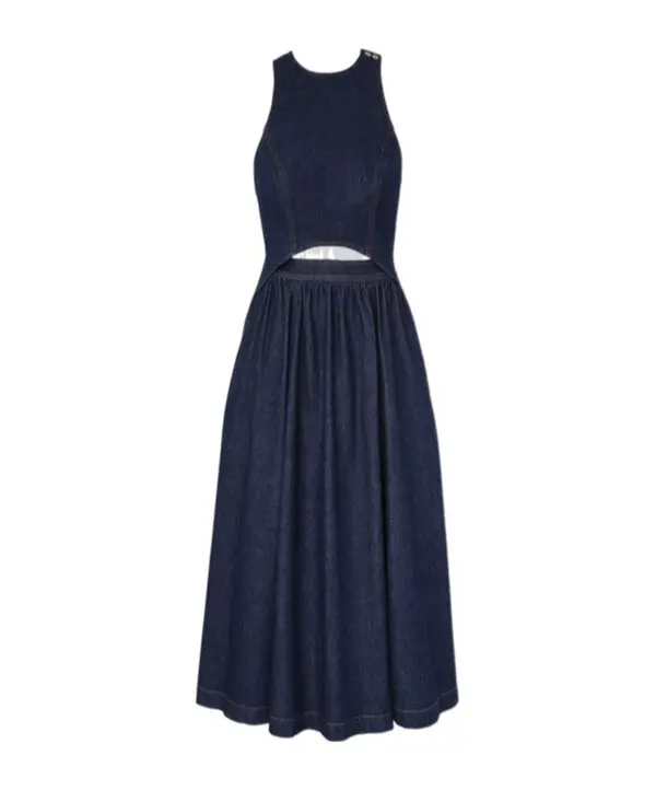 Zimmermann Denim Racer Midi Dress