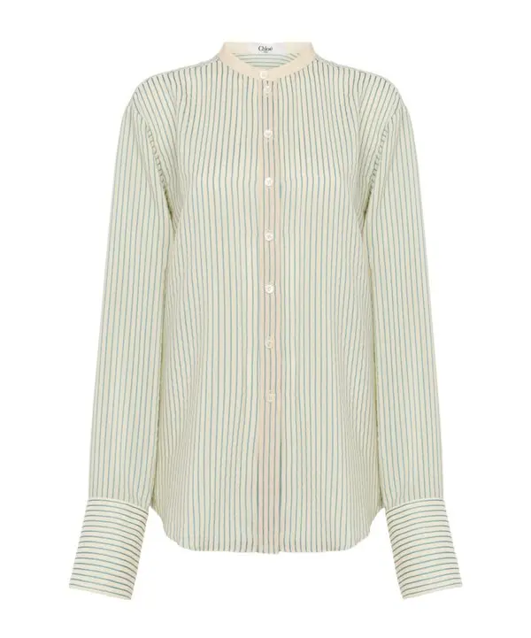 Chloé Striped Long Sleeve Blouse