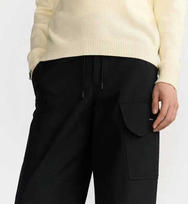 Dior Drawstring Cargo Trousers - Black