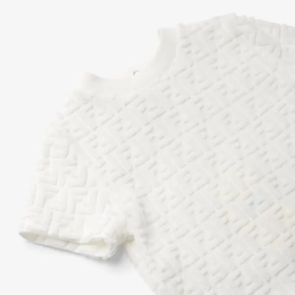 Fendi Terry Jersey T-shirt With All-over Logo