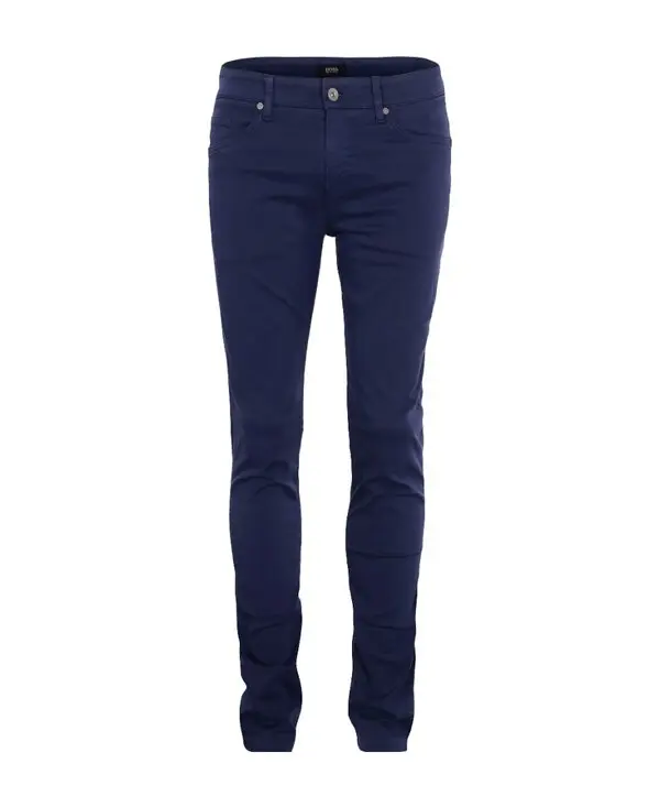 Hugo Boss Twill Slim Casual Pants - Blue
