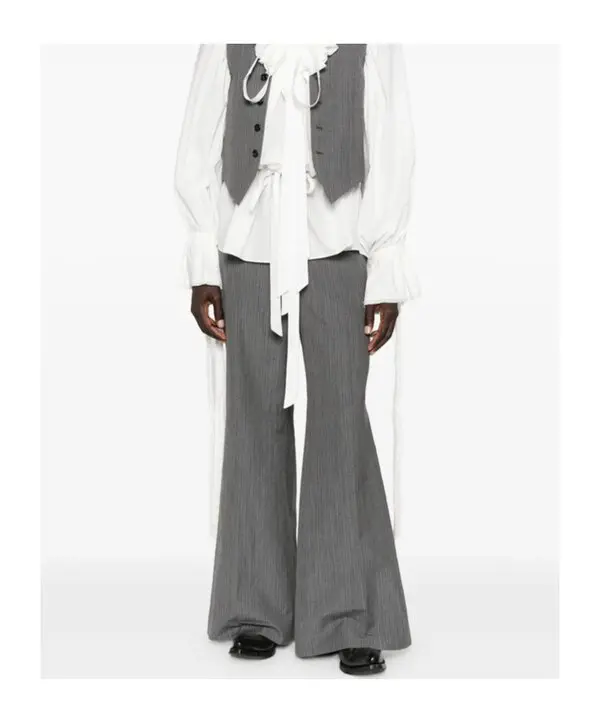 ANN DEMEULEMEESTER Striped Wide-leg Trousers