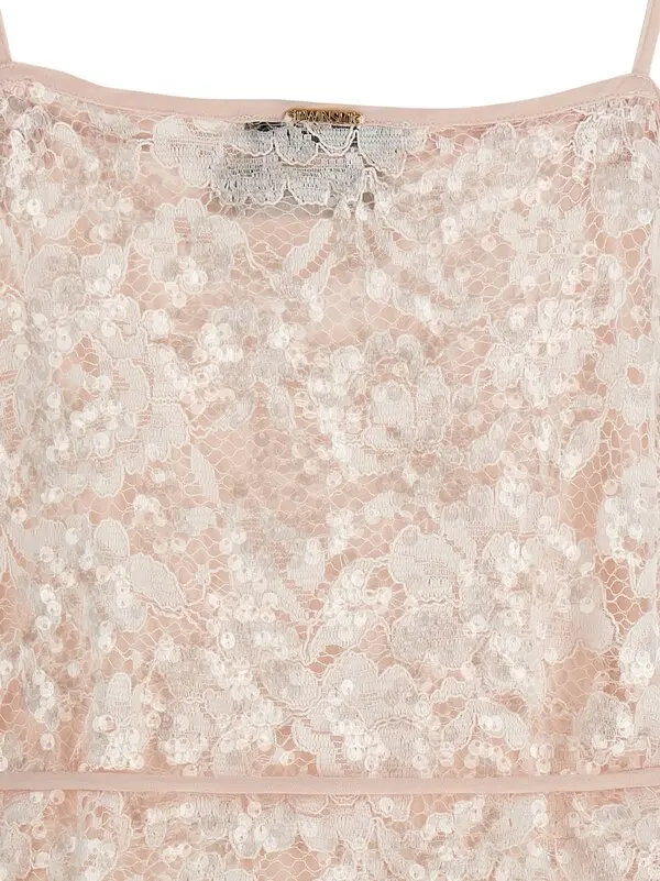 TWINSET Sequined Lace Midi Dress - No