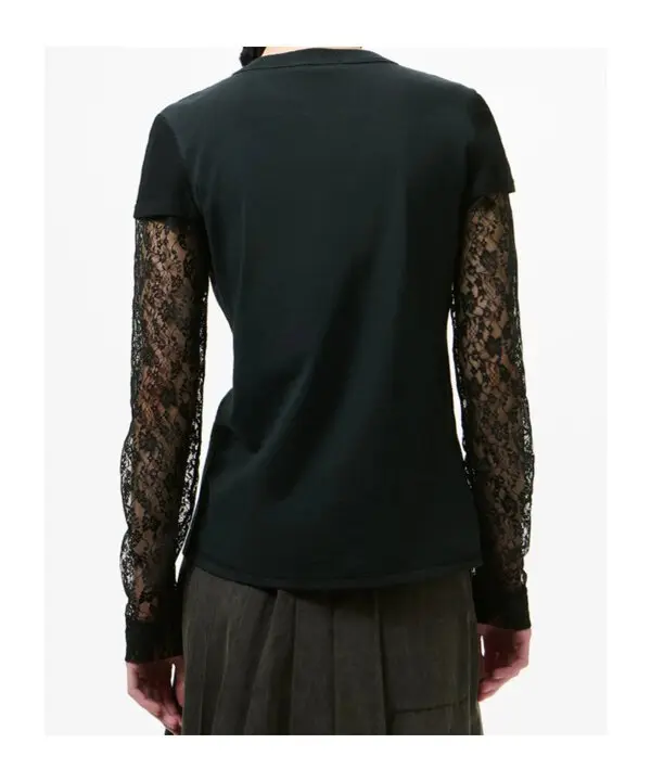 Our Legacy Washed Legacy Jersey With Lace Sleeves