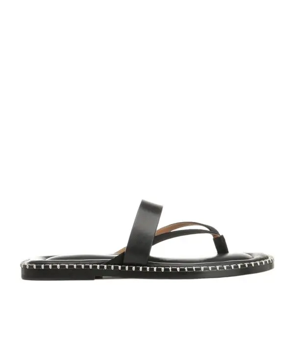 Dries Van Noten Contrast-stitch Flip-flops - Black