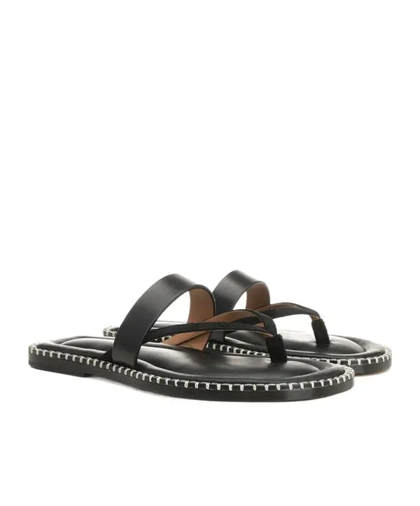 Dries Van Noten Contrast-stitch Flip-flops - Black