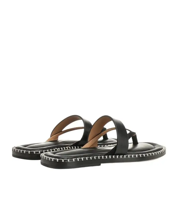 Dries Van Noten Contrast-stitch Flip-flops - Black
