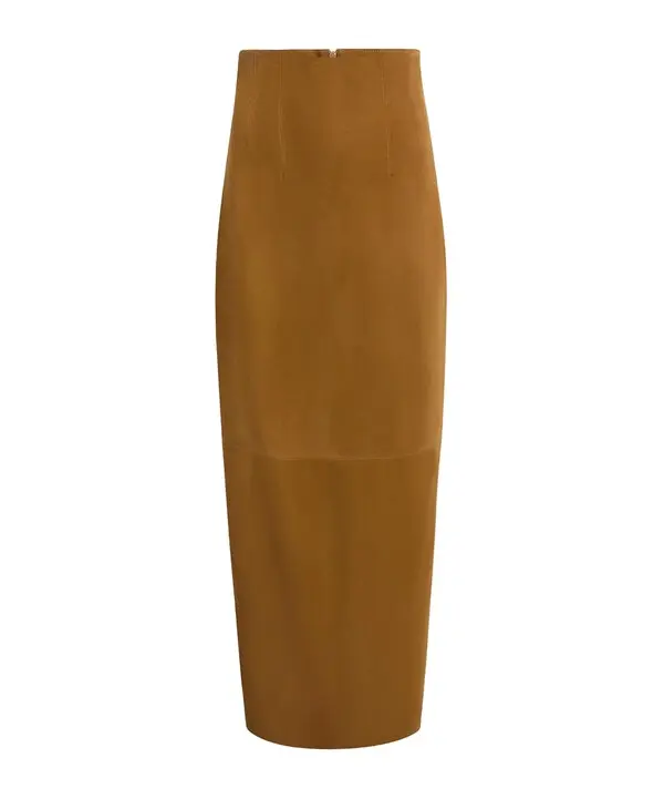 Khaite Suede Maxi Skirt