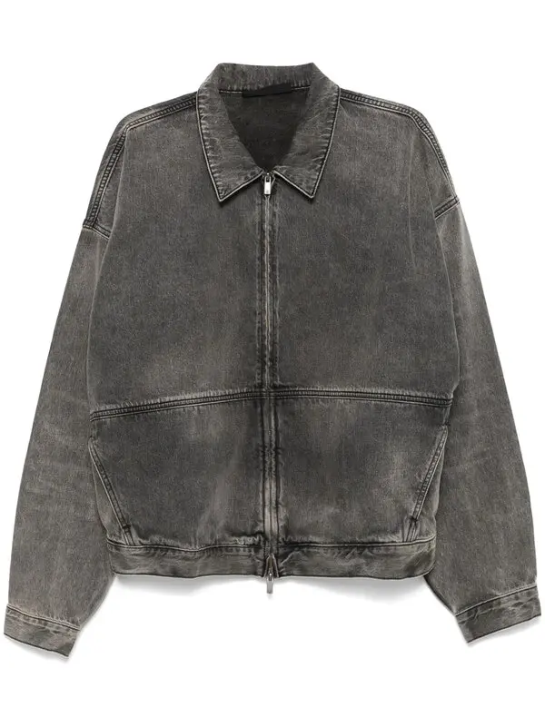 Fear Of God Zippered Long-sleeve Denim Jacket - Black