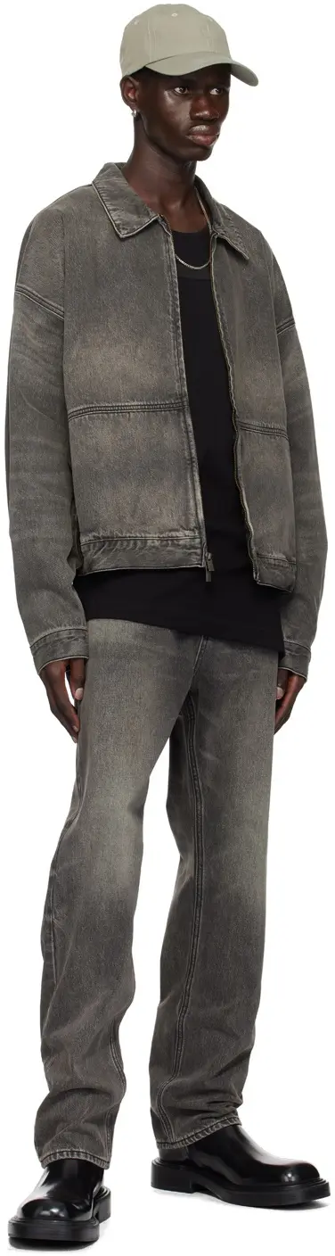 Fear Of God Zippered Long-sleeve Denim Jacket - Black