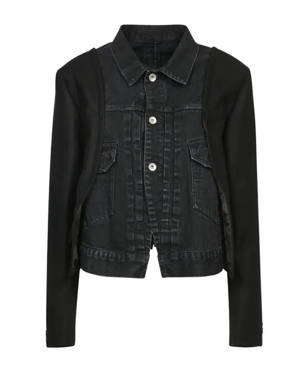 Sacai Single-breasted Cropped Jacket