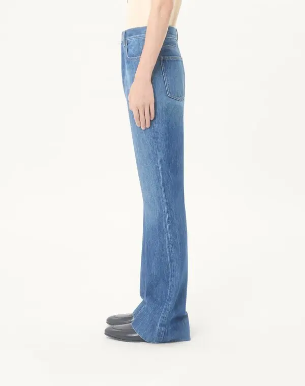 Valentino Garavani Logo Patch Straight Leg Jeans