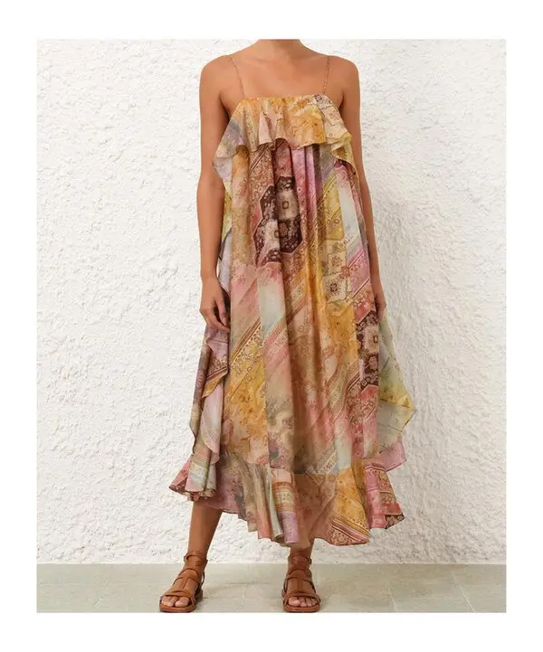 Zimmermann Lotus Leaf Ruffled Maxi Dress