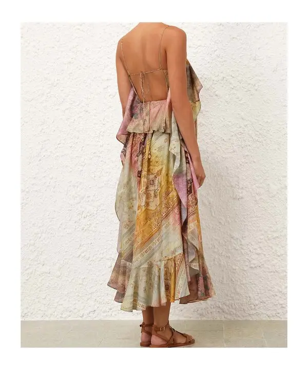 Zimmermann Lotus Leaf Ruffled Maxi Dress