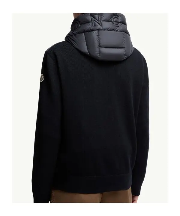 Moncler Panelled Zip-up Hooded Cardigan
