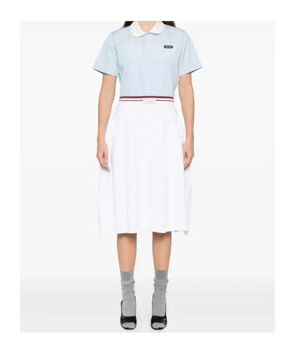 Marni Logo Waistband A-line Skirt