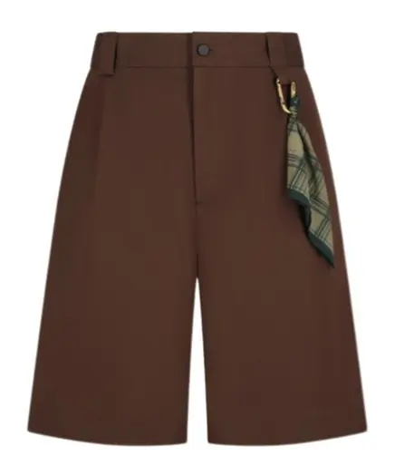 DARKPARK Wide-leg Bermuda Shorts With Ornament - Red