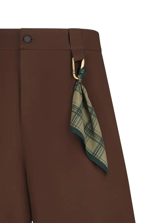 DARKPARK Wide-leg Bermuda Shorts With Ornament - Red