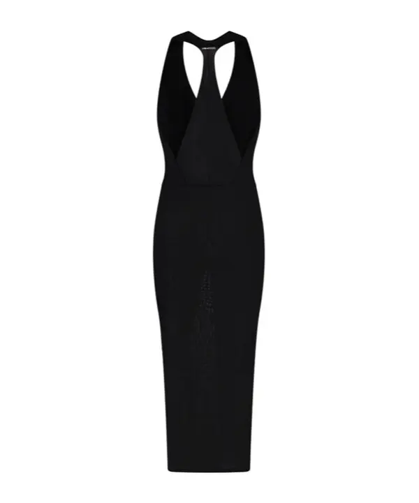 Attico Plunging V-neck Maxi Dress