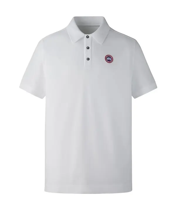 Canada Goose Beckley Logo Patch Polo Shirt - White