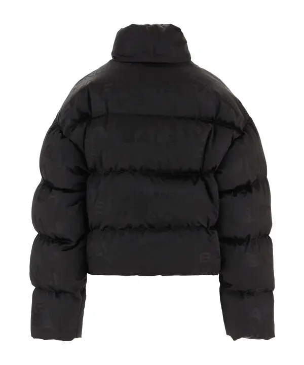 Balenciaga Cropped Puffer Jacket With Logo Detail