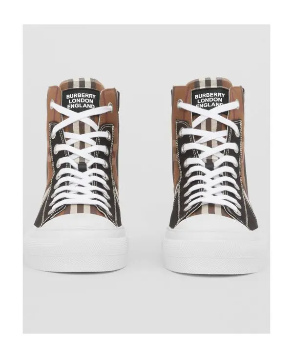 Burberry Panelled High-top Sneakers