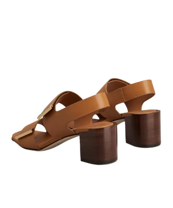 TOD'S Embellished Block Heel Sandals