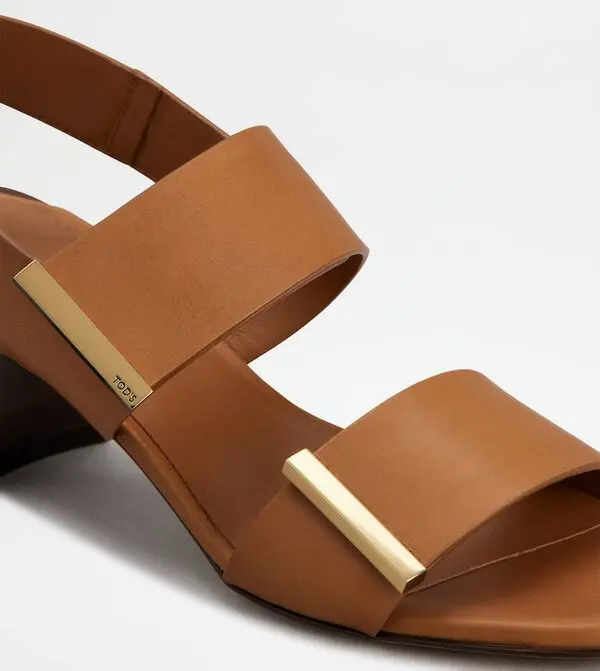 TOD'S Embellished Block Heel Sandals