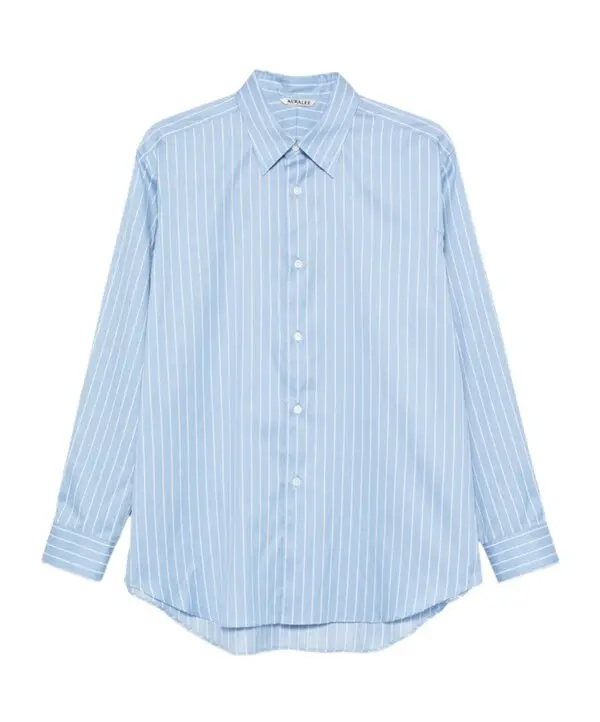 Auralee Striped Shirt - Blue