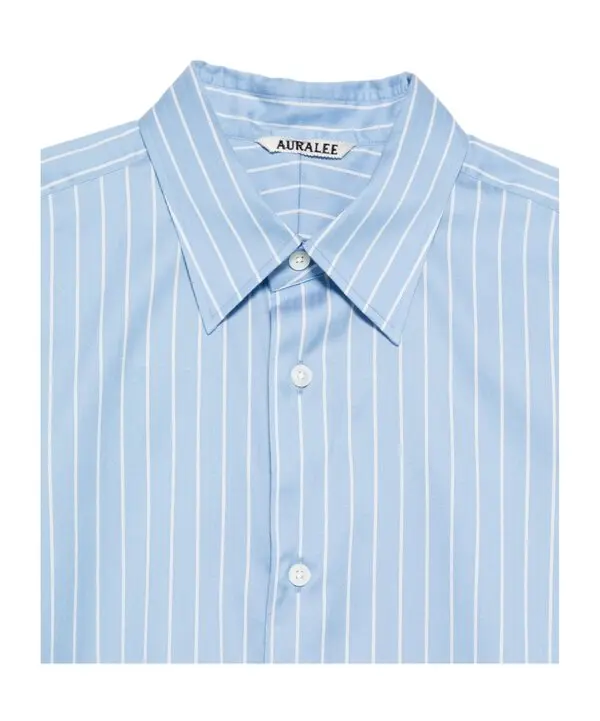 Auralee Striped Shirt - Blue