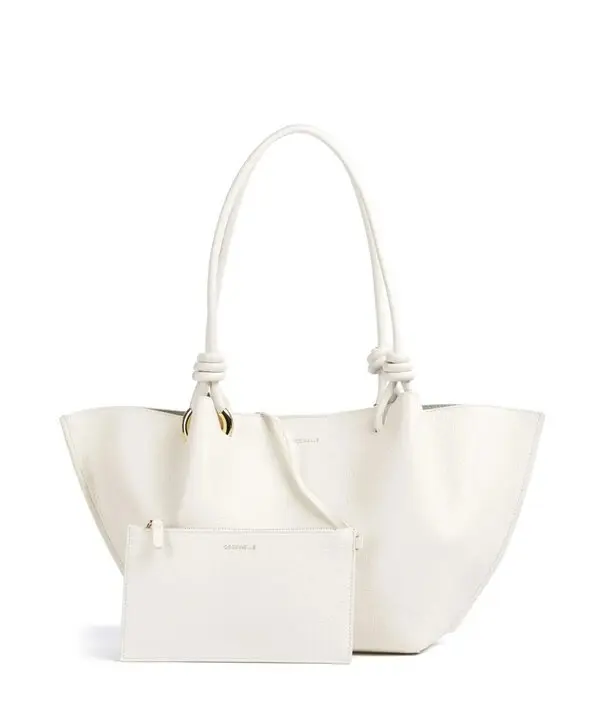 COCCINELLE Finn Medium Tote Bag With Removable Pouch - White
