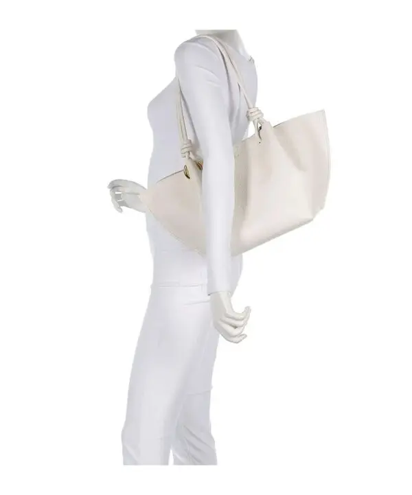 COCCINELLE Finn Medium Tote Bag With Removable Pouch - White