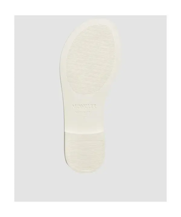 Moncler Logo Detailed Flat Slides - White