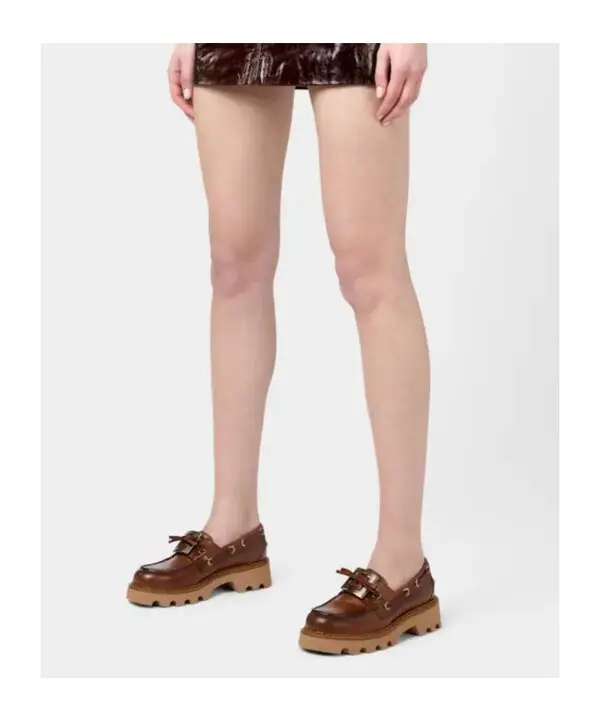 ROGER VIVIER Buckled Loafers - Brown